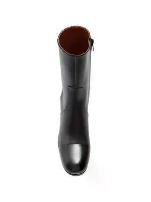 Valentino Garavani Vlogo Signature Cap-toe Ankle Boots - Black