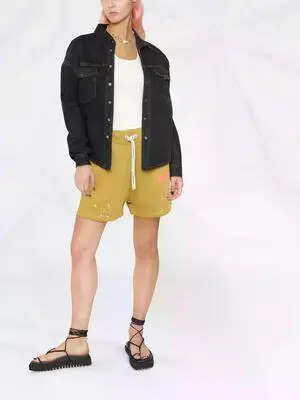 Palm Angels Paint Splatter Cotton Shorts