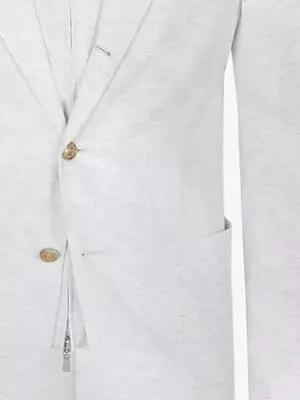 Eleventy Hooded Single-breasted Jacket - Grey