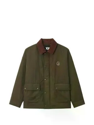 FINGERCROXX Corduroy-collar Logo-patch Jacket