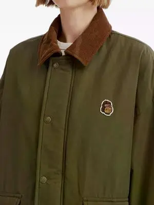 FINGERCROXX Corduroy-collar Logo-patch Jacket