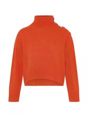 YVES SALOMON Button-detail High-neck Sweater