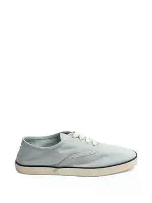 Miu Miu Distressed Denim Sneakers - Blue