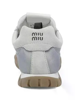 Miu Miu Tyre Technical Fabric And Suede Sneakers