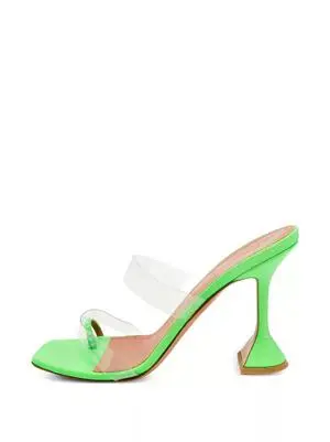 Amina Muaddi Sami Transparent Sandals - Green