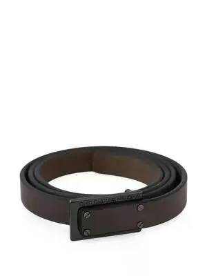 Costume National Logo-buckle Leather Belt