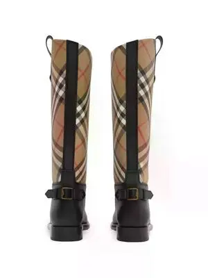 Burberry Check Cavalier Outdoor Boots - Neutrals