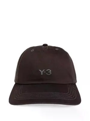 Y3 Logo-embroidered Cotton Baseball Cap - Brown