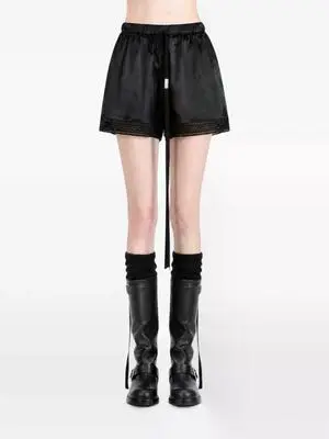 ANN DEMEULEMEESTER Anda Lace-trim Silk Shorts