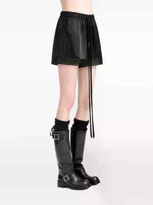 ANN DEMEULEMEESTER Anda Lace-trim Silk Shorts