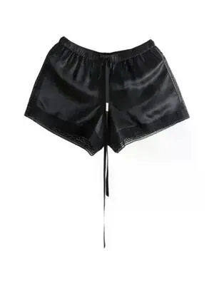 ANN DEMEULEMEESTER Anda Lace-trim Silk Shorts
