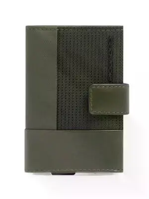 PIQUADRO Sync Panelled Press-stud Cardholder - Green