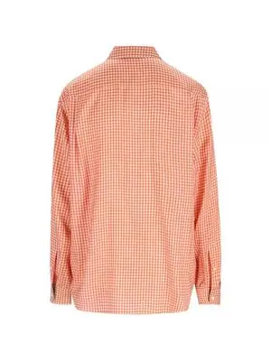 Loewe Anagram-embroidered Micro-checked Shirt