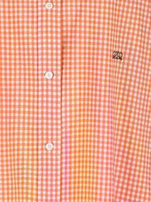 Loewe Anagram-embroidered Micro-checked Shirt