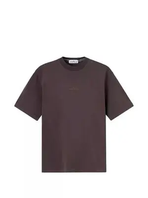 Stone Island Desert Print Logo-print T-shirt - Brown