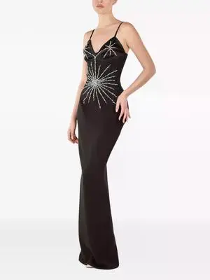 ANDREEA VENECIUC Stella Noire Crystal-embellished Gown