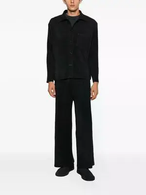 GONGDID DESIGN Ribbed-knit Shirt - Black