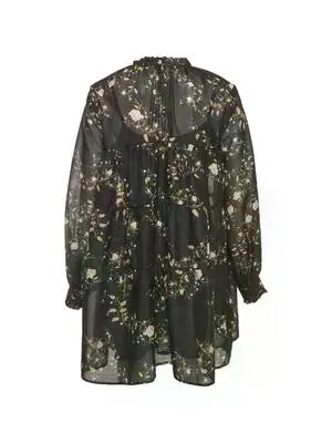 ALLSAINTS Floral-print Long-sleeve Mini Dress