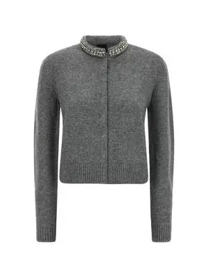 Pinko Cardigan With Jewel Collar