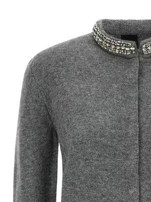 Pinko Cardigan With Jewel Collar
