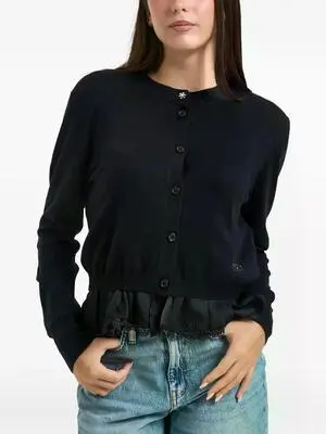 Liu Jo Lace-trim Ruffled Cardigan
