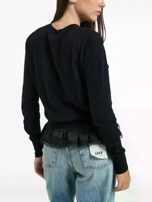 Liu Jo Lace-trim Ruffled Cardigan