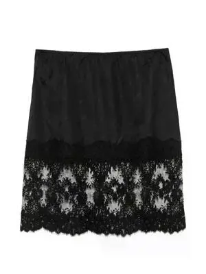 WILLY CHAVARRIA Fondo Lace-trim Midi Skirt