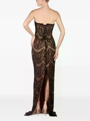ANDREEA VENECIUC Valeria Strapless Lace Gown