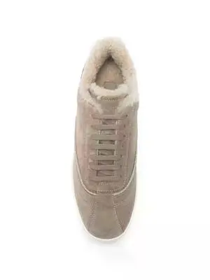 Fabiana Filippi Shearling-trim Suede Sneakers