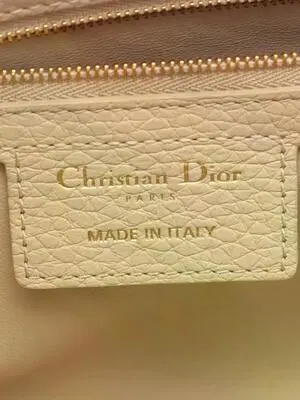 Dior 2000-2026 Medium Grained Calfskin Lady D Sire Satchel - Neutrals