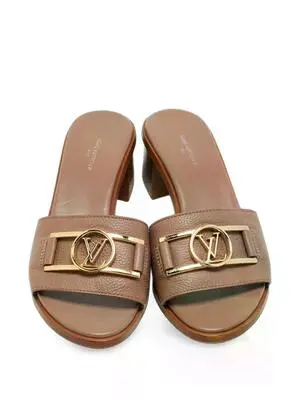 LOUIS VUITTON Lock It Leather Sandals