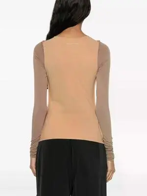 MAISON MARGIELA Exposed-seam Round-neck Top