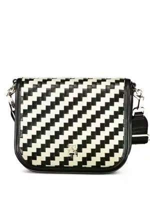 Tommy Hilfiger Julia Check-pattern Shoulder Bag - Black