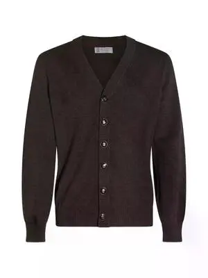 Brunello Cucinelli V-neck Button-up Cardigan - Brown