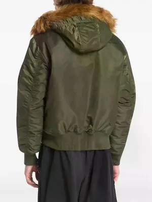Alpha Industries Deflector Faux-fur-trim Bomber Jacket - Green