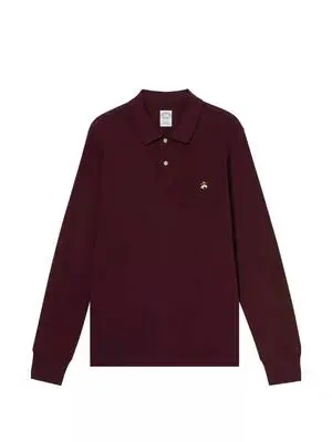 Brooks Brothers Logo-embroidered Long-sleeve Polo Shirt - Red