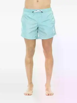 BIKKEMBERGS Logo-print Drawstring Swim Shorts - Blue