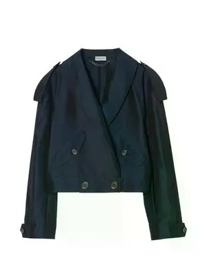 Burberry Cropped Silk Withington Jacket