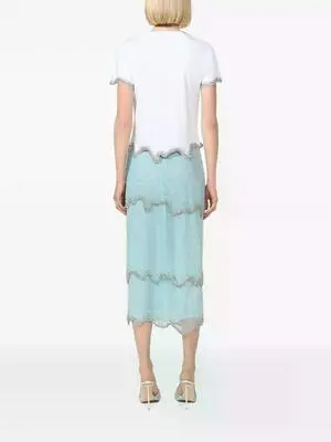 Costarellos Mirella Crystal-embellished Midi Skirt