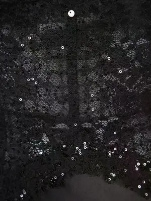 NISSA Lace-panelled Sequin-embellished Maxi Dress