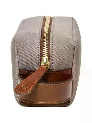 LA PORTEGNA Dopp Kit Leather-trim Wash Bag