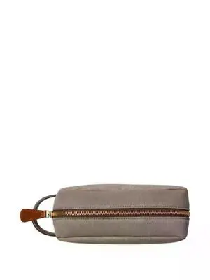 LA PORTEGNA Dopp Kit Leather-trim Wash Bag