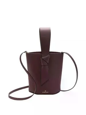 LA PORTEGNA Julieta Knotted Leather Tote Bag