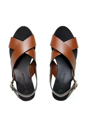 LA PORTEGNA Emilia Crossover-strap Sandals