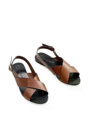 LA PORTEGNA Emilia Crossover-strap Sandals