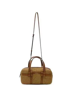 LA PORTEGNA Bibi Knotted Leather-trim Tote Bag