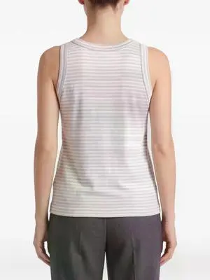 Brunello Cucinelli Striped Cotton Tank Top