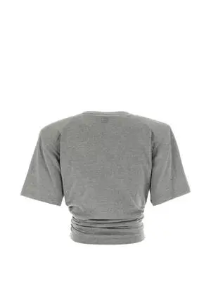Magda Butrym Knot-detail Padded-shoulder T-shirt
