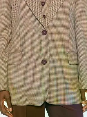 MAR DE MARGARITAS Houndstooth-pattern Single-breasted Blazer