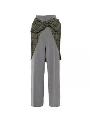 Vivetta Check-panelled Wide-leg Trousers